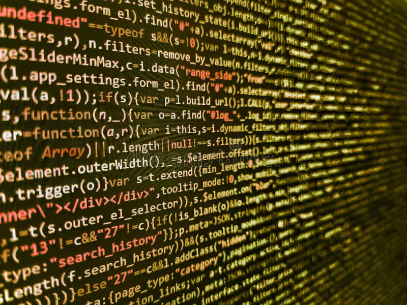 Software Background Technology Javascript Code In Bracket Software Php Code On Blue Background
