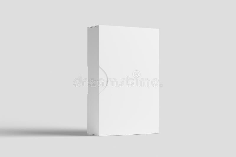 Software Box Wth Slip Case White Blank 3D Renderning Mockup Stock ...