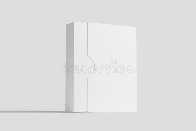 Software Box Wth Slip Case White Blank 3D Renderning Mockup Stock ...