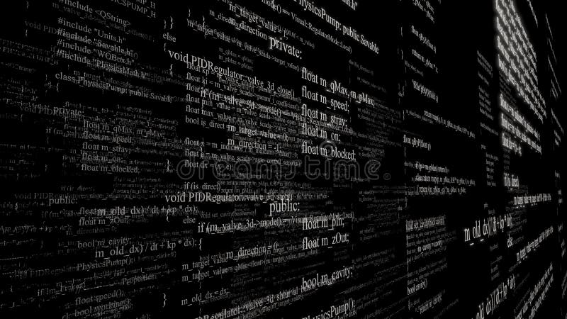 Software Broncode Lagen Van Programmacode Inzake Zwarte Achtergrond ...