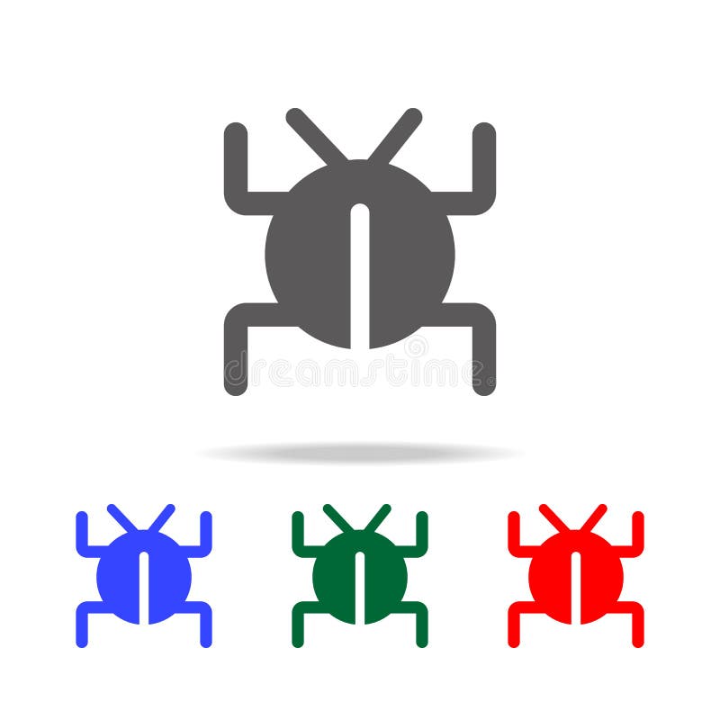 Software Bug or Program Bug Icon. Elements of Cyber Security Multi ...