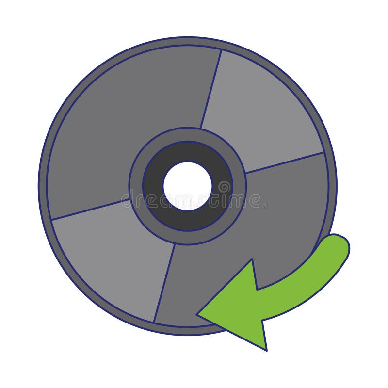 Software Cd Rom Symbol Blue Lines Stock Vector - Illustration of device ...