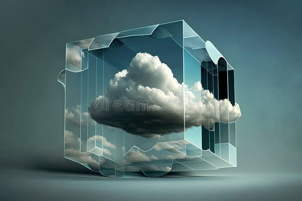 Software Cloud Technology, Data Center Concept. Modern Cloud Technologies with Clouds and ...