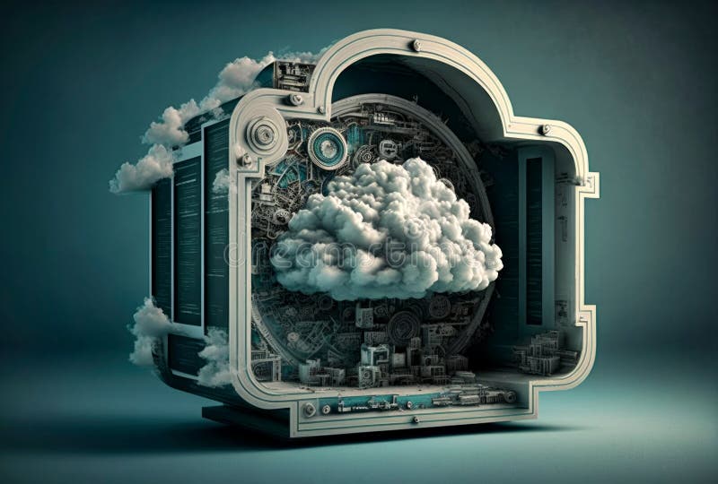 Software Cloud Technology, Data Center Concept. Modern Cloud ...