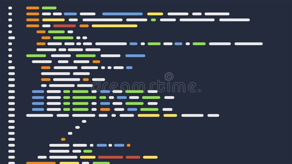 Software Code Lines in Colorful Simple Design Stock Vector ...