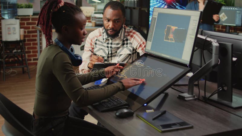 Software Company Workers Team Brainstorming Game Design Ideas Stock ...