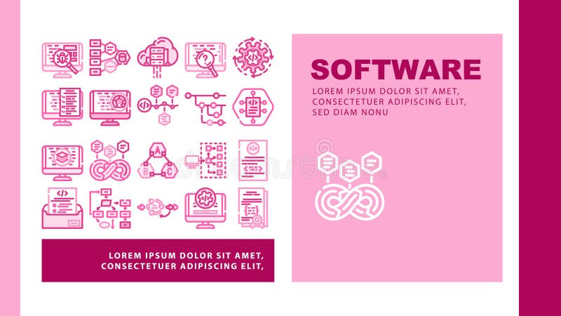 Software Compute, Engineer Landing Header Vector Stock Vector ...