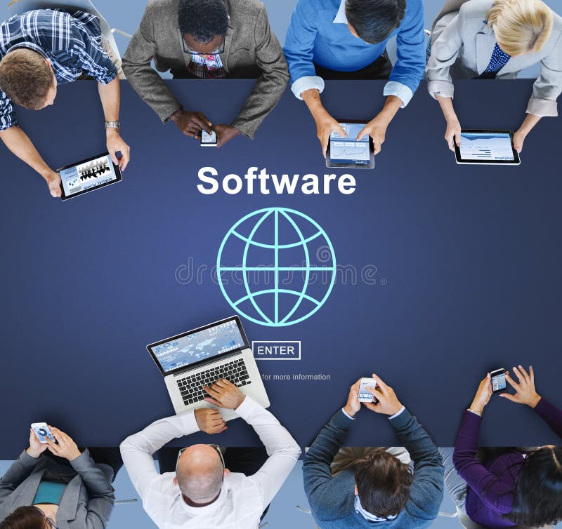 Software Computer Digital Data Homepage Concept Stock Photo - Image of ...