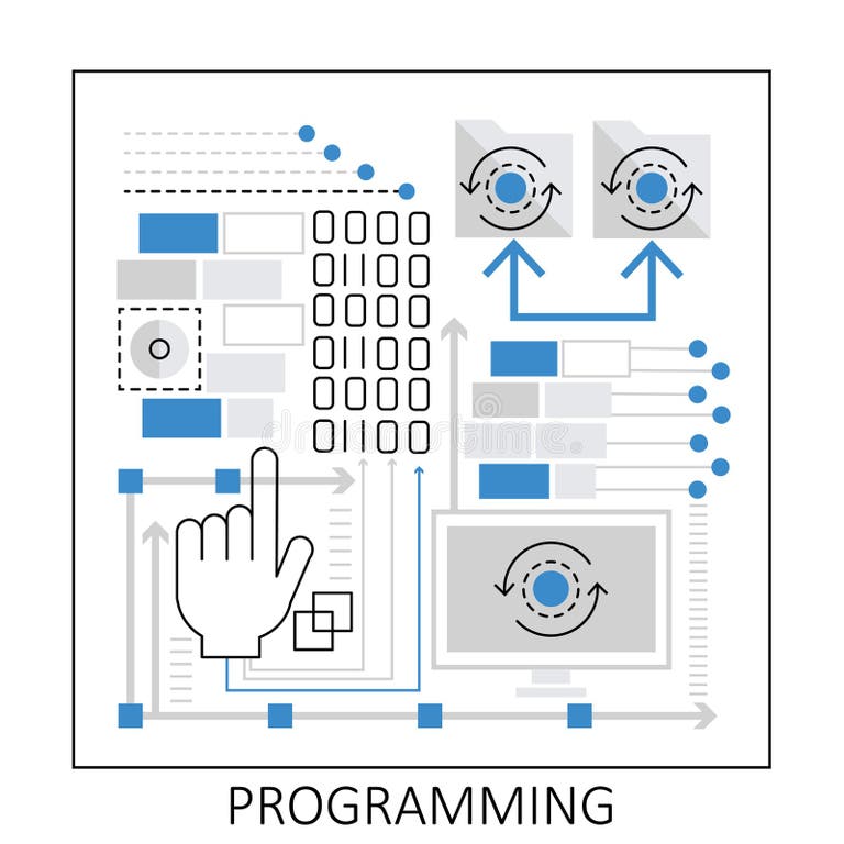 Software Computer Programming Stock Vector - Illustration of laptop ...
