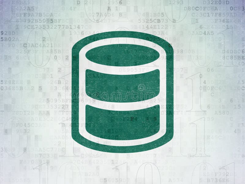 Software Concept: Database on Digital Data Paper Background Stock ...