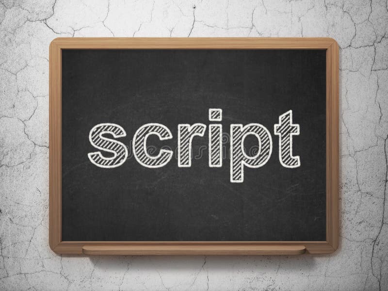 Software Concept: Script on Chalkboard Background Stock Illustration ...