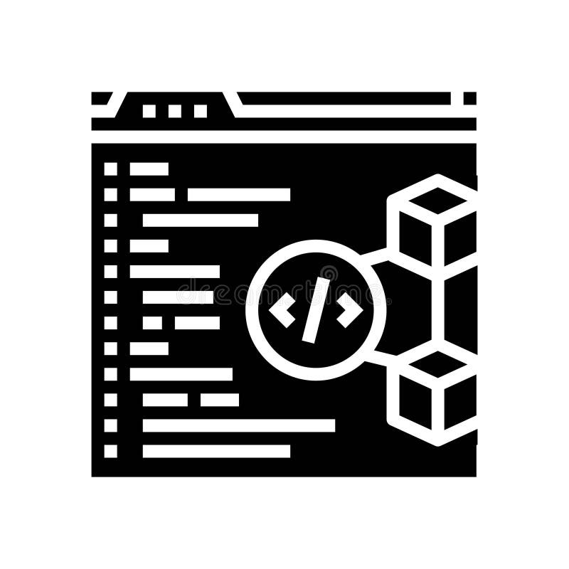 Software Cryptocurrency Mining Glyph Icon Vector Illustration Stock ...