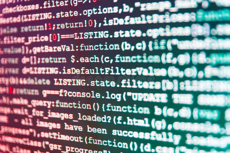 Software Data Concept Element. Programmer Working of Software. Screen ...