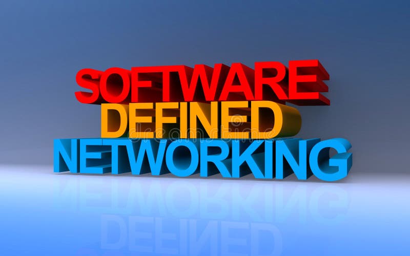 Software Defined Networking On Blue Stock Illustration Illustration