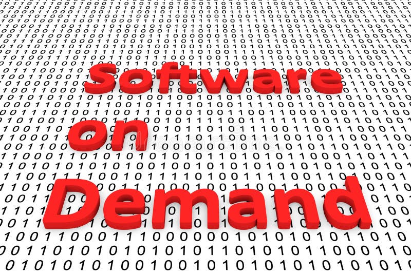 Software on demand stock illustration. Illustration of render - 83858026