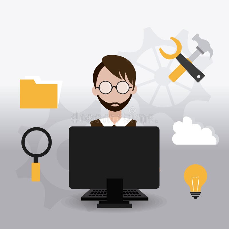 Software design. stock illustration. Illustration of cartoon - 62258012