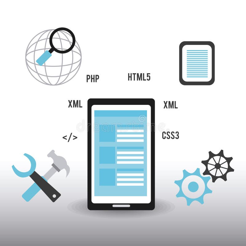 Software design. stock illustration. Illustration of developer - 62258297