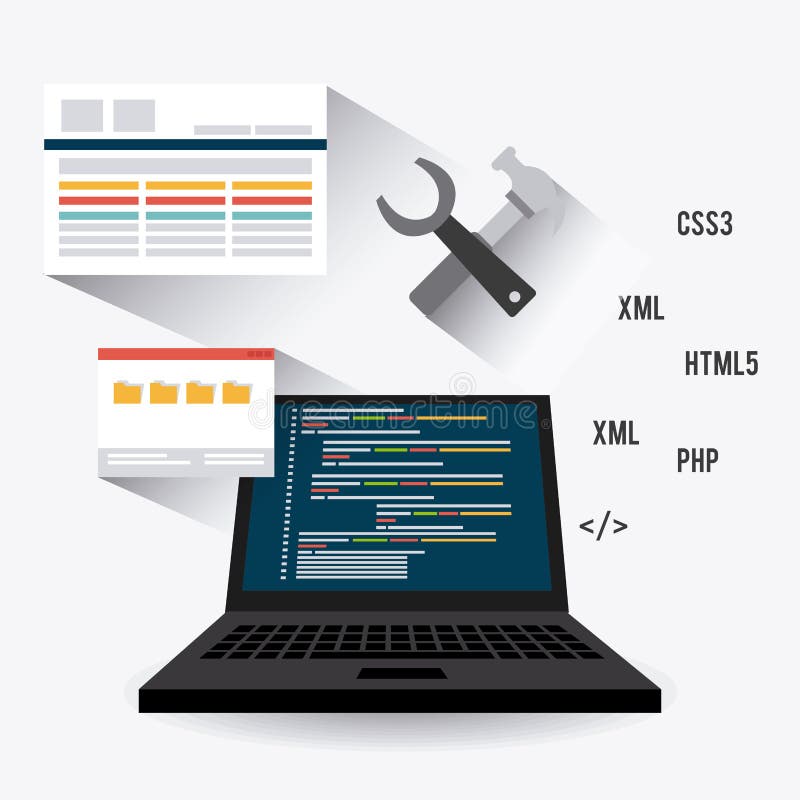 Software design. stock illustration. Illustration of network - 62258315