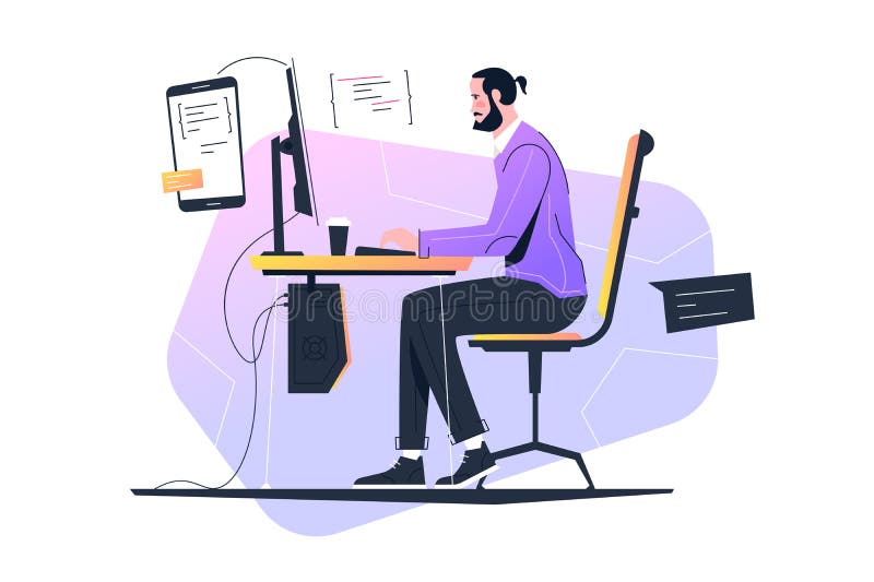 Developer Using Laptop Computer Stock Illustrations – 722 Developer Using Laptop Computer Stock ...