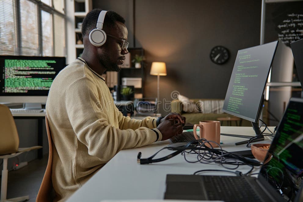 Software Developer Fixing Bugs Stock Image - Image of engineer, listen ...