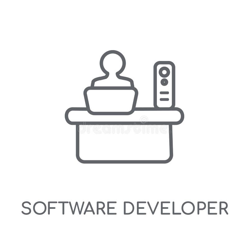 Developer Icon. Trendy Developer Logo Concept on White Background from Programming Collection ...