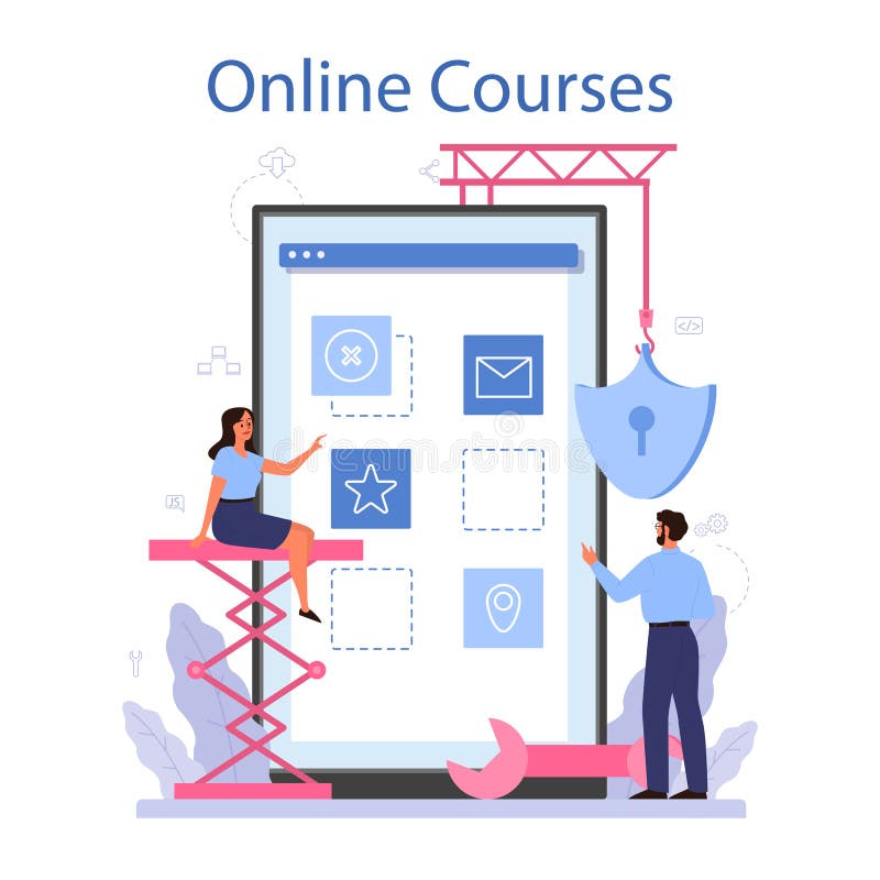 Software Developer Online Service Or Platform Idea Of Programming Stock Vector Illustration