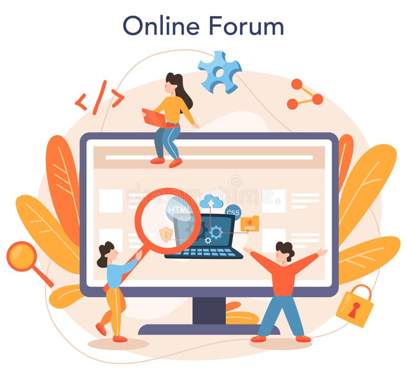 Software Developer Online Service or Platform. Idea of Programming Stock Vector - Illustration ...