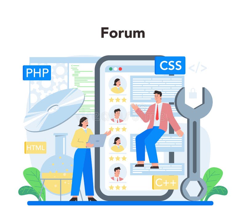 Software Developer Online Service Or Platform Idea Of Programming