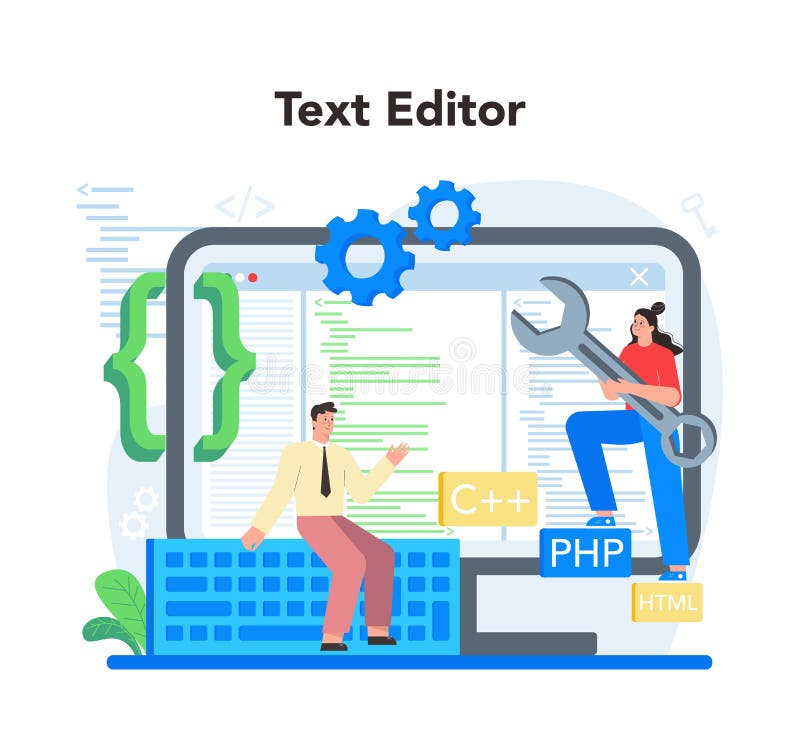 Software Developer Online Service Or Platform Idea Of Programming