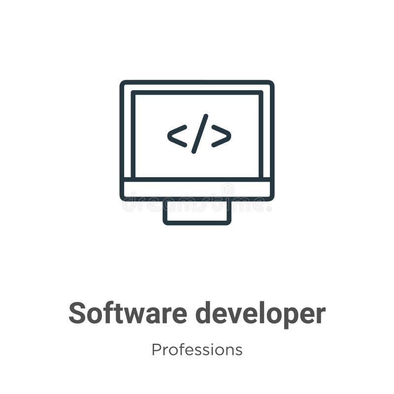 Application And Software Develop Line Icon, Vector. Application And ...