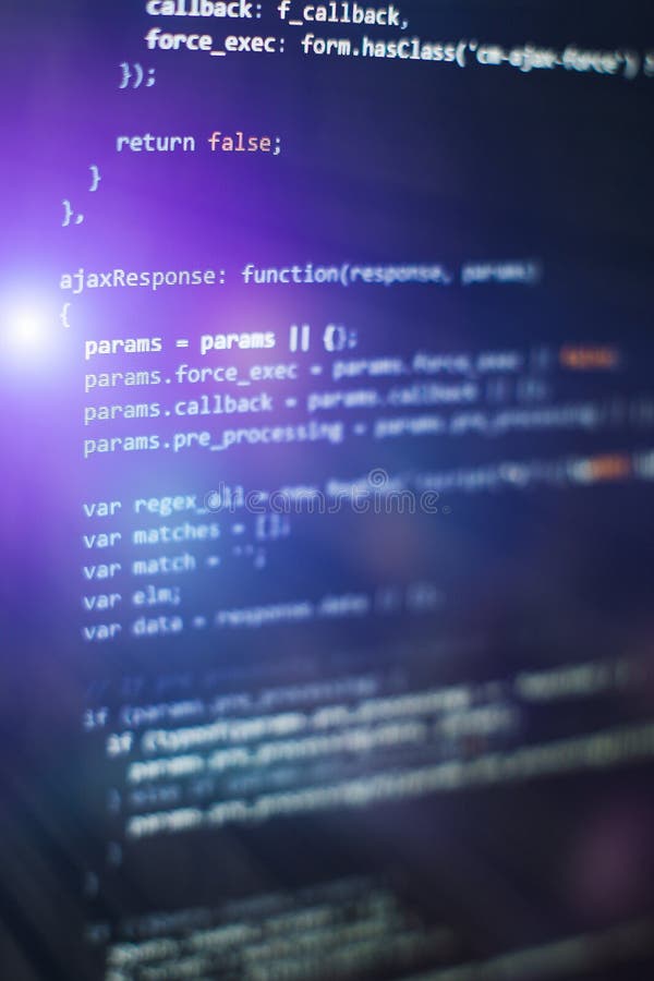 Software Developer Programming Code Abstract Computer Script Co Stock Image Image Of Code