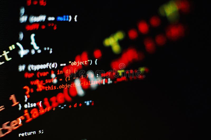 Software Developer Programming Code. Abstract Computer Script Co Stock Image - Image of ...