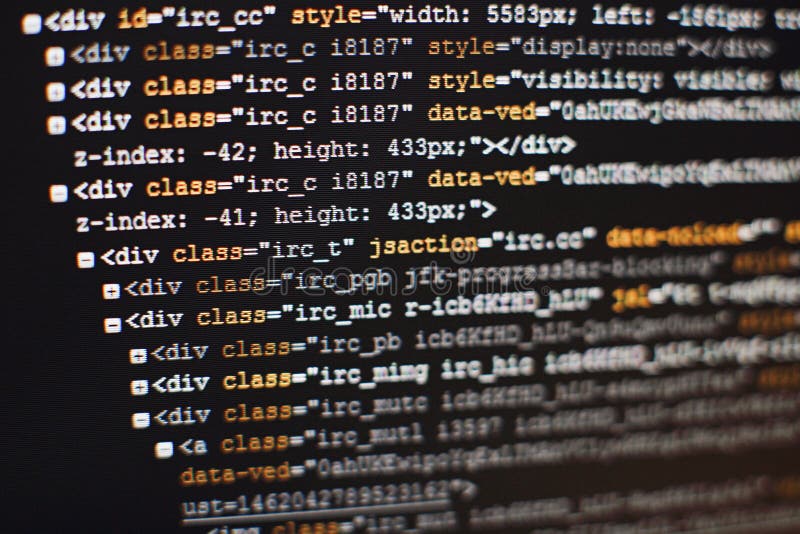Software Developer Programming Code Abstract Computer Script Code Selective Focus Stock Image 6660