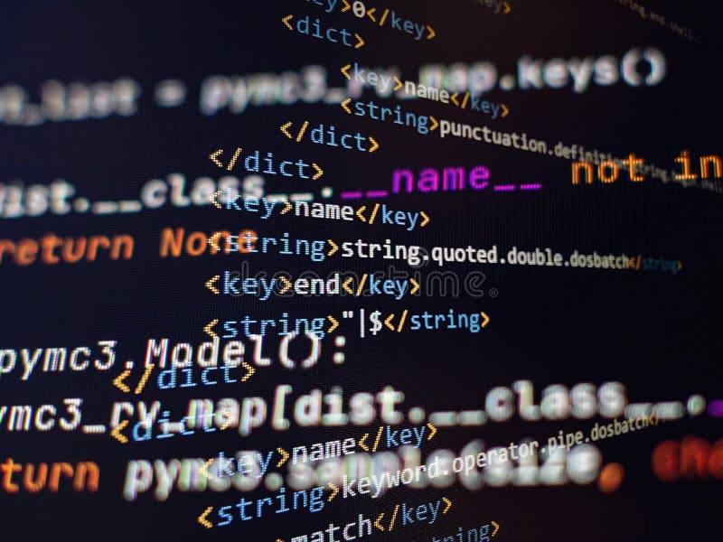 Software Developer Programming Code Abstract Computer Script Coding Stock Image Image Of