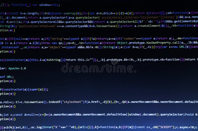 Software Developer Programming Code. Abstract Modern Virtual Computer Script Stock Photo - Image ...
