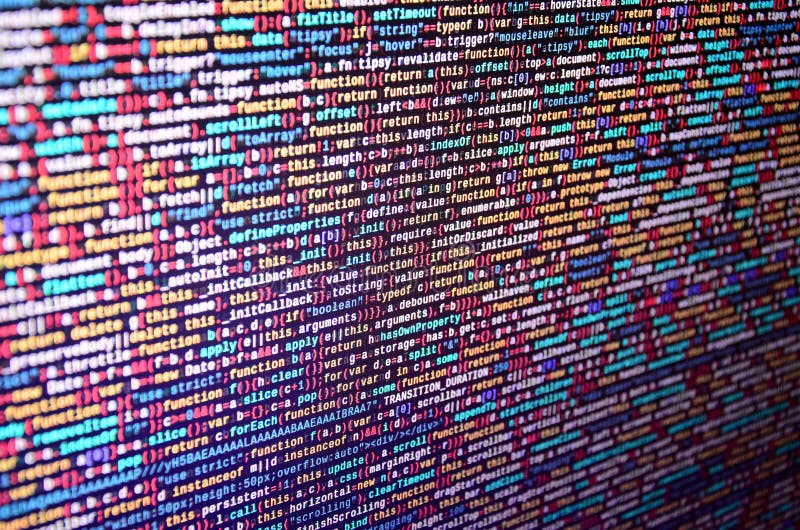 Computer Code. Deep Blue Screen. Stock Image - Image of binary, ideas: 22872841