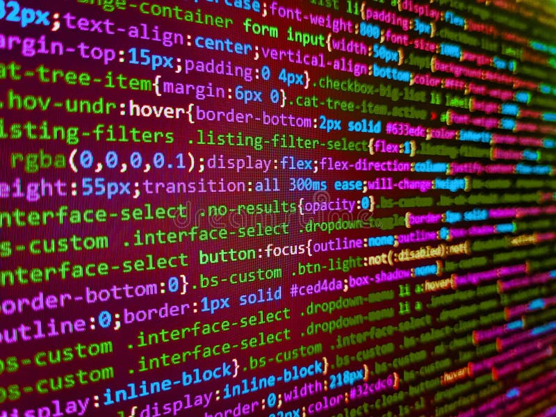 Computer Matrix Background Art Design. Digits on Screen. Abstract ...