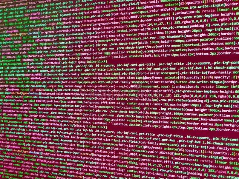 Software Developer Programming Code On Computer Monitor Abstract Multicolored Spiral For