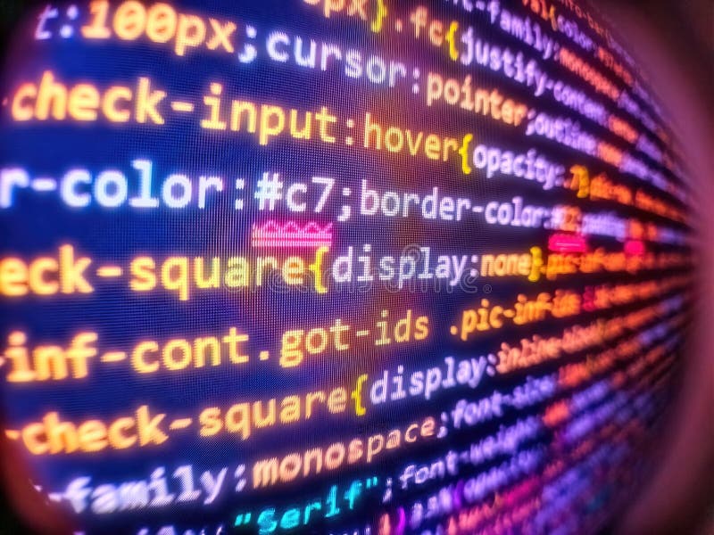 Software Developer Programming Code On Computer Monitor Digital Abstract Bits Data Stream