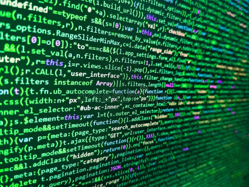 Software Developer Programming Code On Computer Monitor Web Developer Html Code With Css On