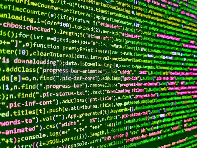 Software Developer Programming Code Computer Programming Source Code Abstract Screen Of