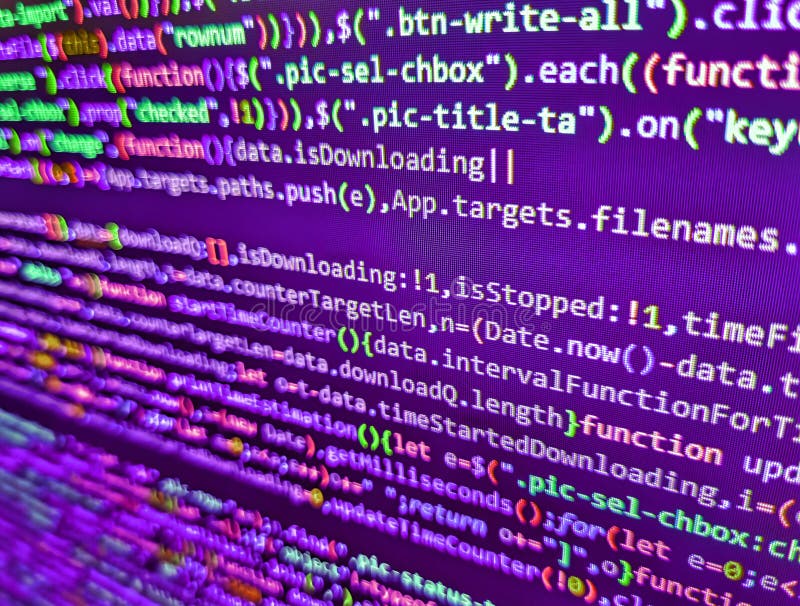 Software Developer Programming Code On Computer Developer Working On Program Codes Writing