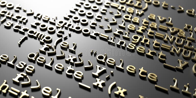Software Developer Programming Code, Gold Algorithms Embossed on Black ...