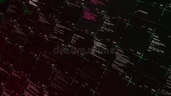 Software Developer Programming Code Running on Black Background ...