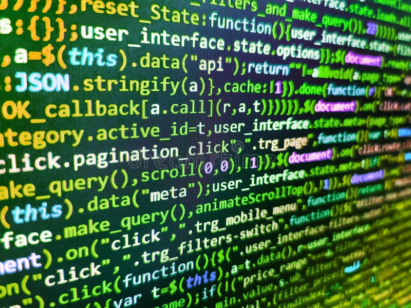 Software Developer Programming Code Shallow Depth Of Field Selective