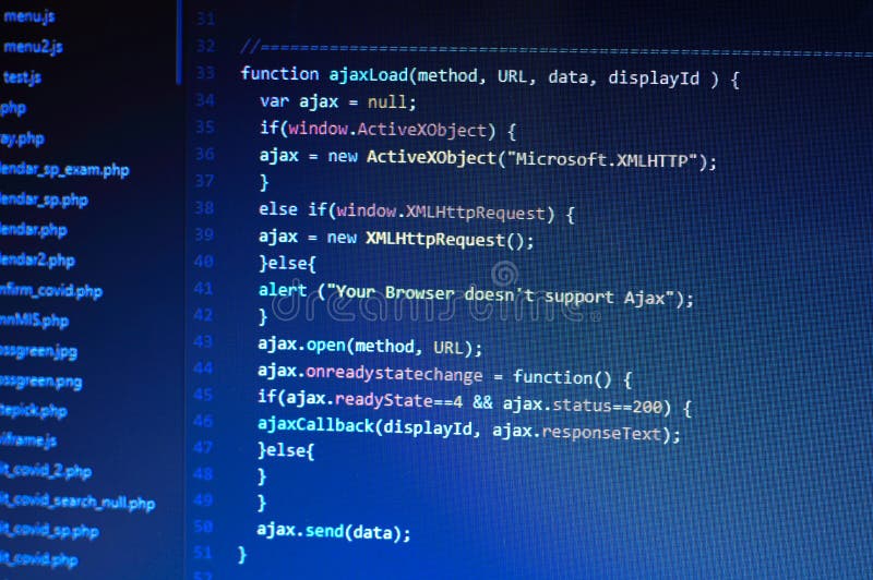 Software Developer Programming Code Stock Image - Image of java ...