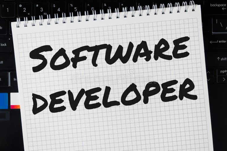 Software Developer Text Title Names of Professions Stock Photo - Image ...