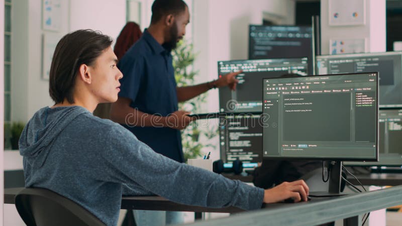 Software Developer Typing Learning App Code on Computer Stock Footage - Video of network, html ...