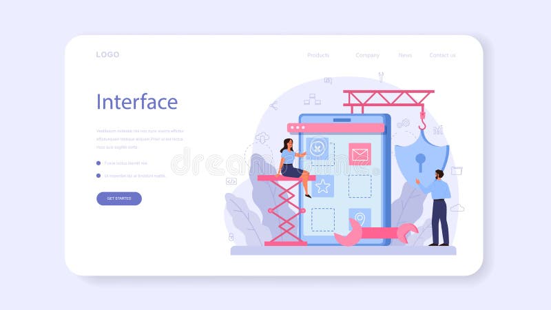Software Developer Web Banner or Landing Page. Idea of Programming ...