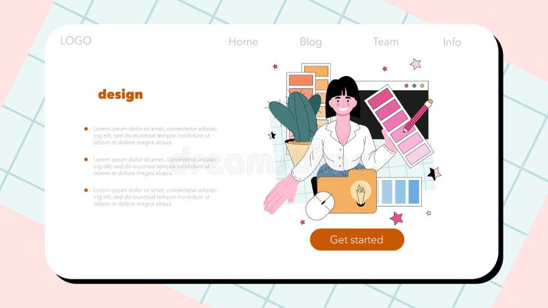 Software Developer Web Banner or Landing Page. Idea of Programming ...